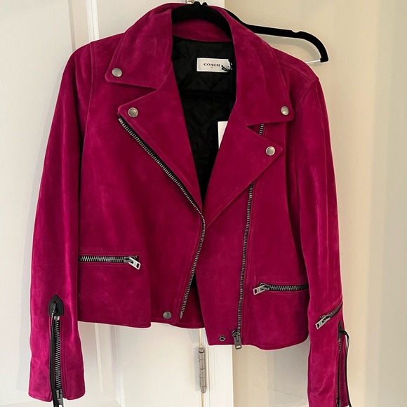 Coach | Jackets & Coats | Coach Suede Motto Jacket | Poshmark
